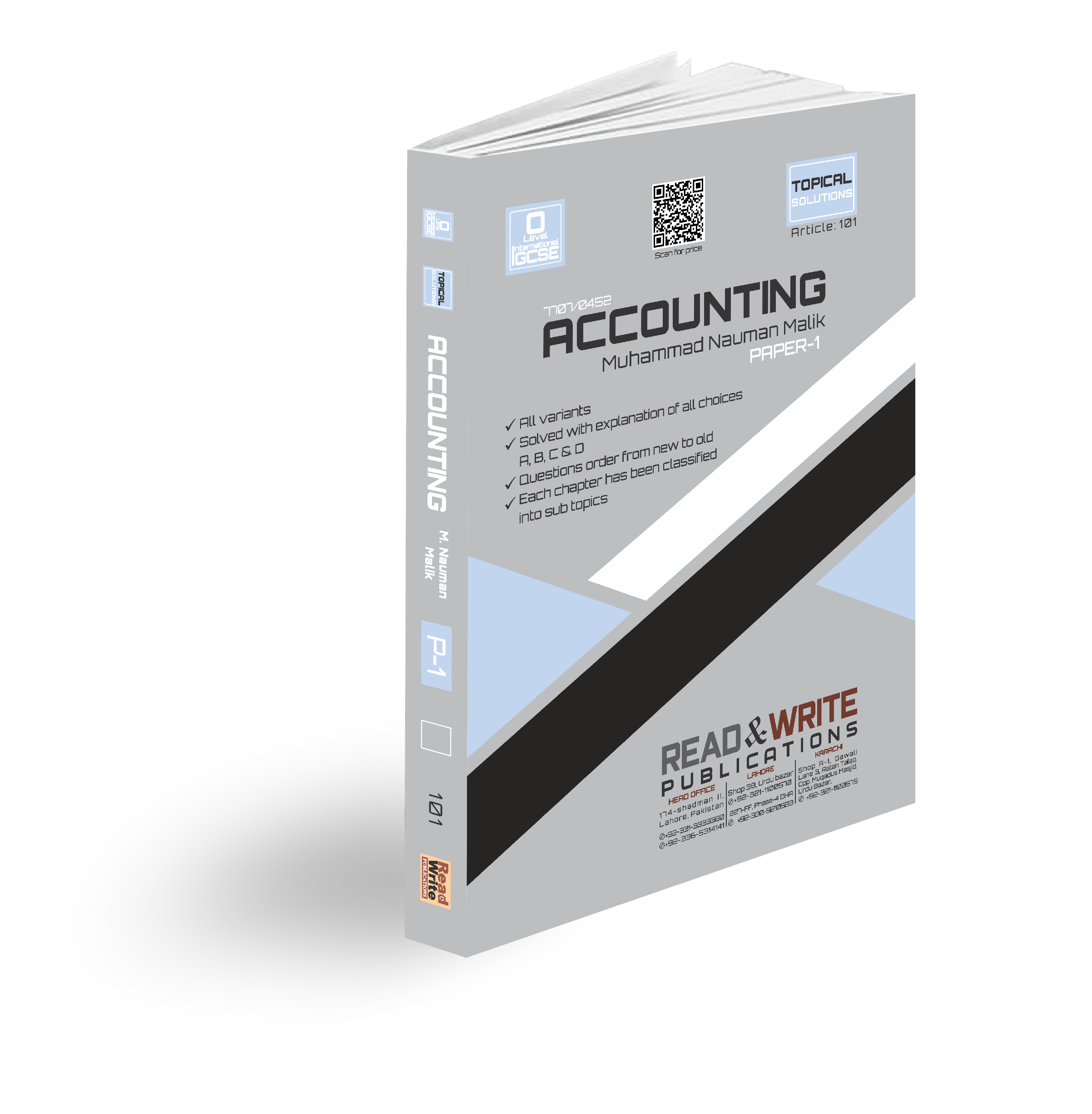 101 Accounting O-Level MCQ’S P-1 Topical MAY/JUNE 2025 - Al Kitab Books