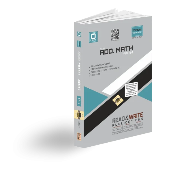 381 Additional Mathematics O-Level Paper-1 Topical Workbook – Subject ...